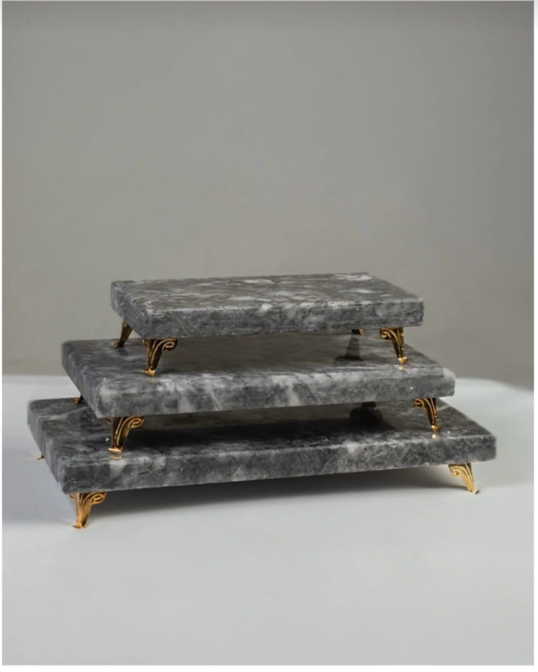 Marble Presentation Bowl, 3 Color Options, Gold and Silver Decorated 3 ...