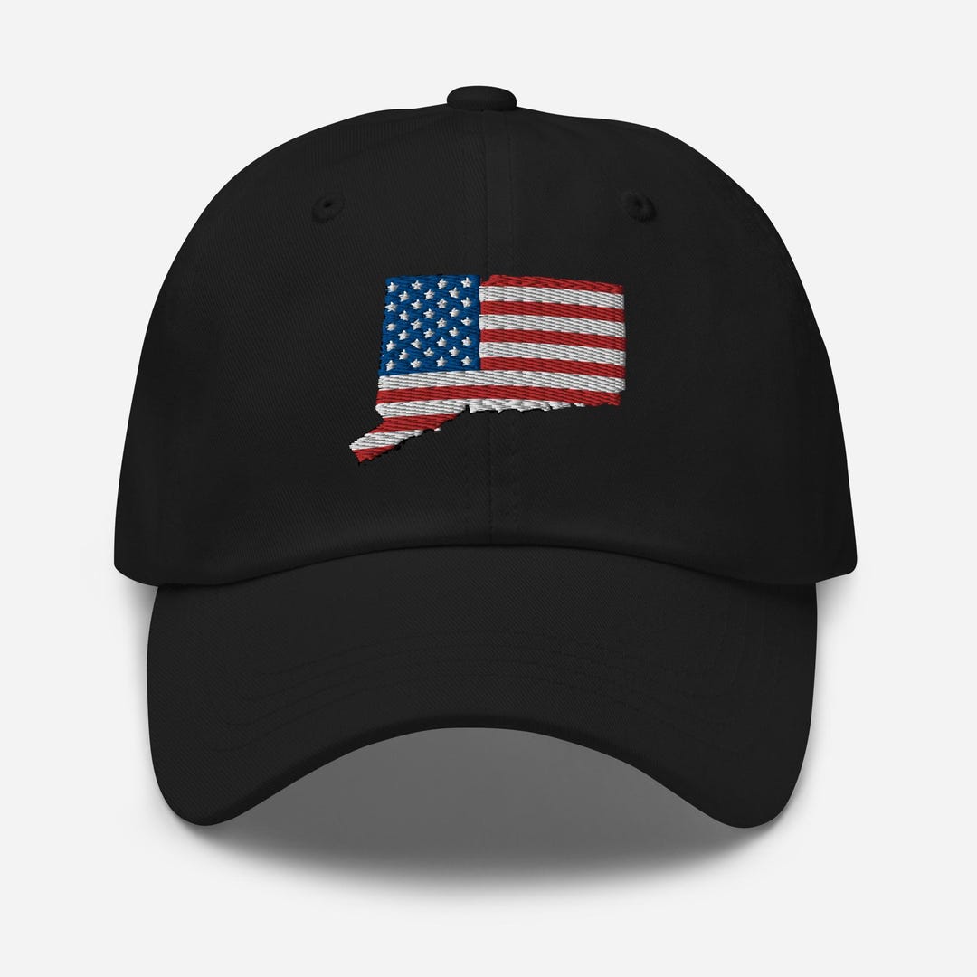 Connecticut Shape USA Flag Classic Dad Hat Gift for Him, Groomsman Gift ...
