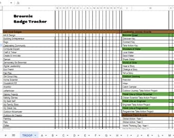 Brownie Badge Tracker, Girl Scouts Badge Tracker, Award Tracker ...