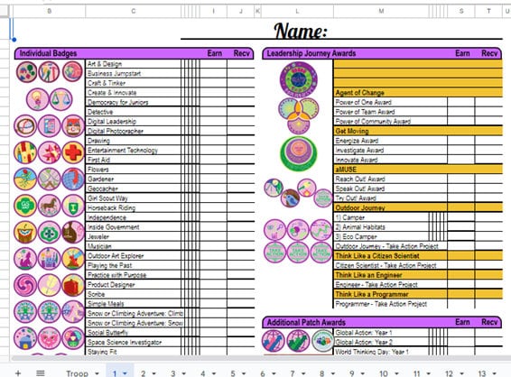 Ultimate Girl Scout Junior Badge Tracker - Etsy