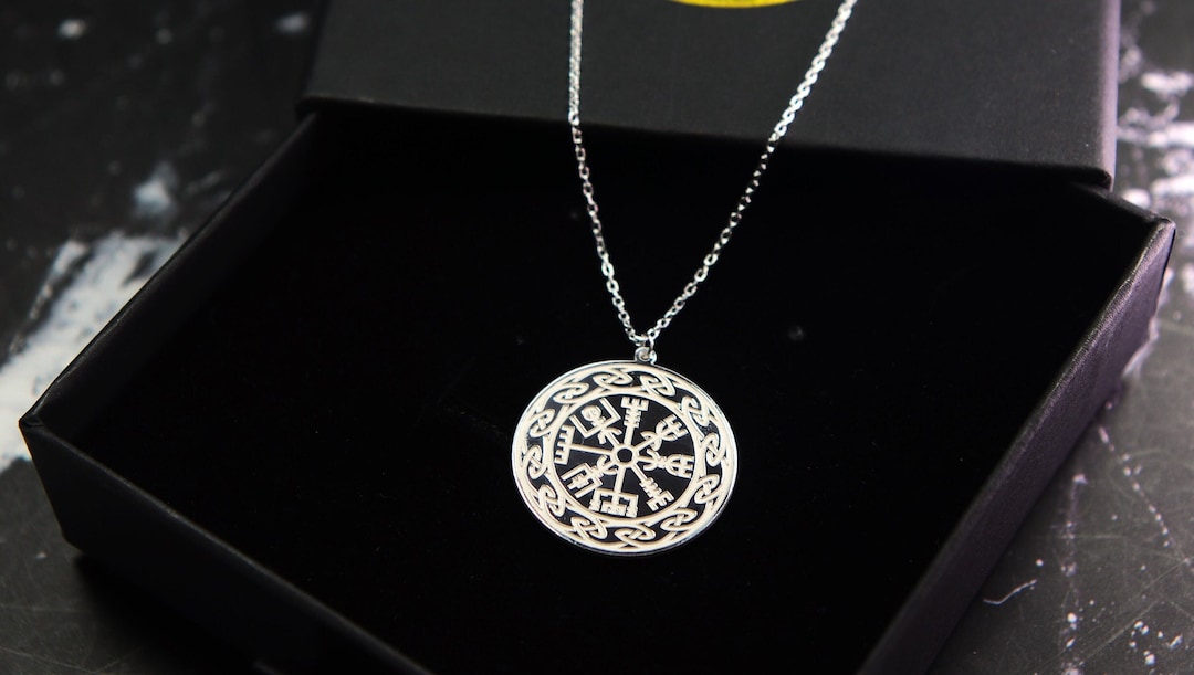 Celtic Compass Magical Stave Necklace for Men the VEGVISIR Viking ...