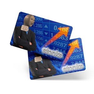 Stonks Credit Card Skin Sticker Decal for Debit Card Waterproof Vinyl ...