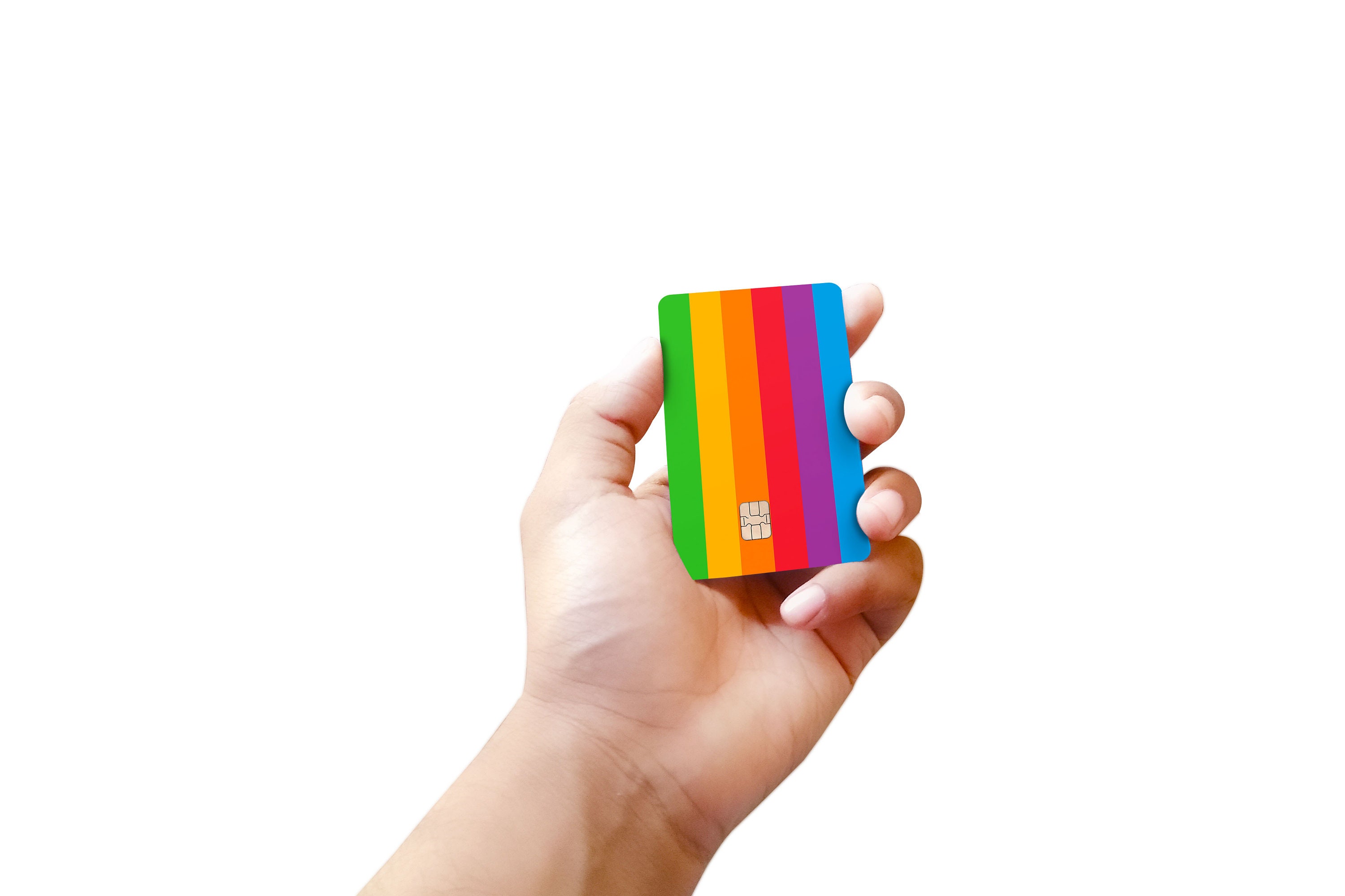 Retro Rainbow Credit Card Skin Sticker Decal for Debit Card Waterproof ...