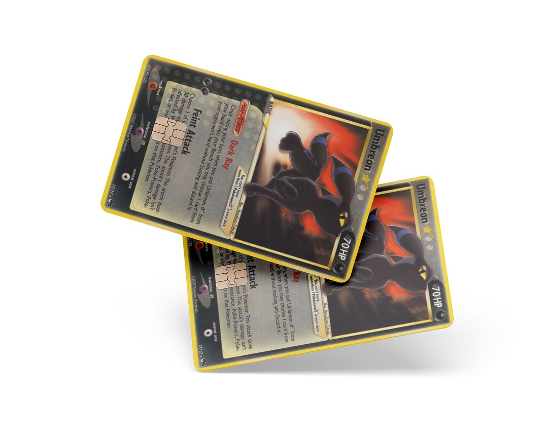 Umbreon Pokemon Credit Card Skin Sticker Decal for Debit Card ...