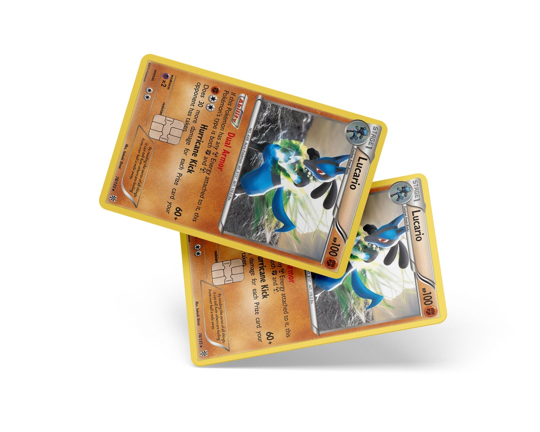 Lucario Pokemon Credit Card Skin Sticker Decal for Debit Card ...