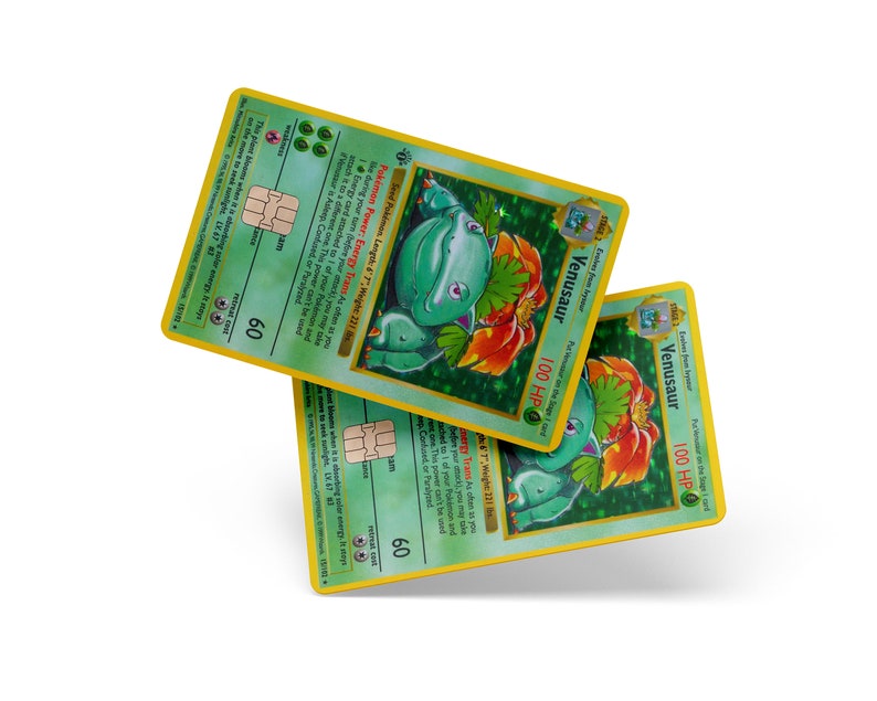 Venusaur Pokemon Credit Card Skin Sticker Decal for Debit Card ...