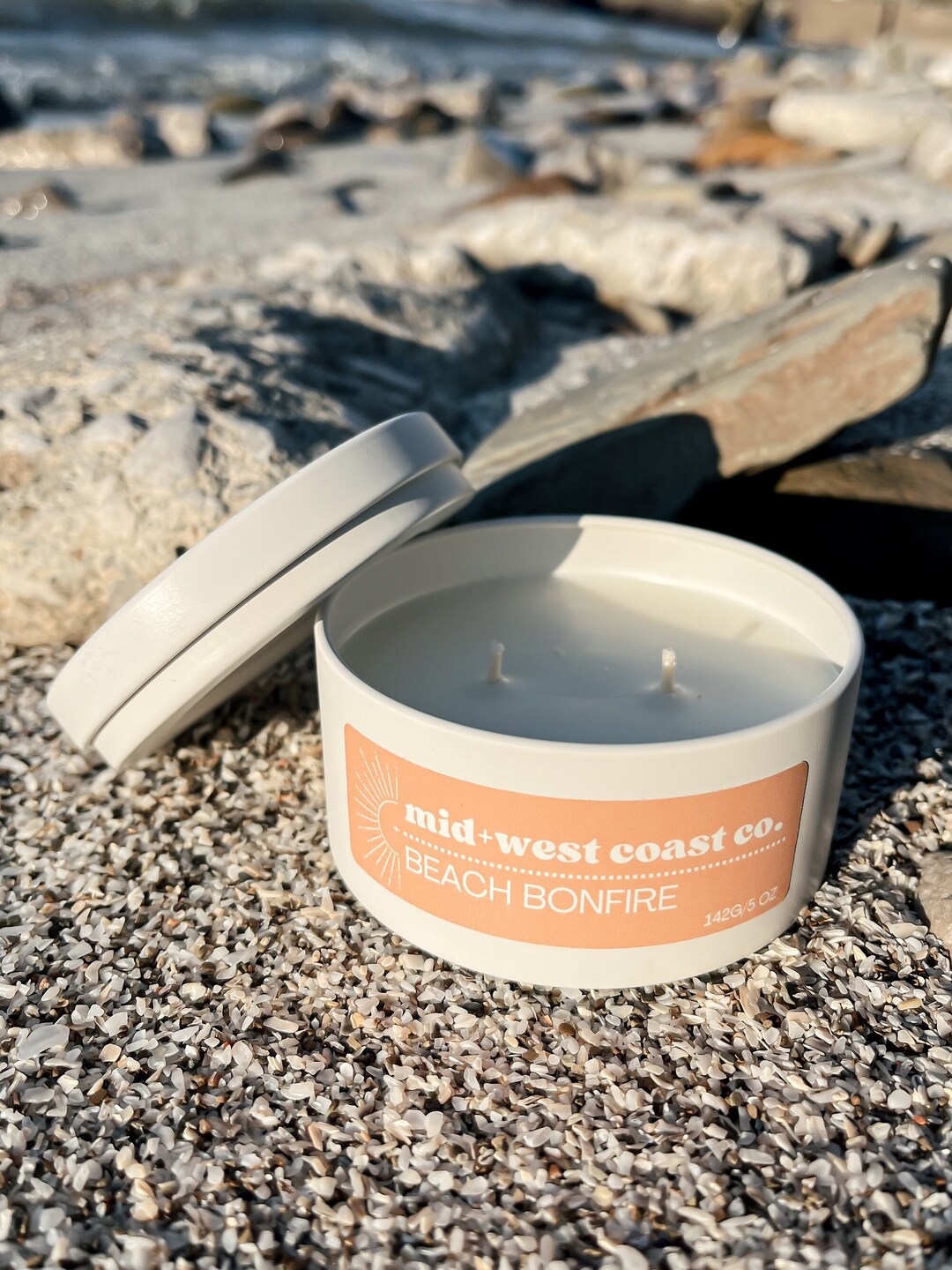 Beach Bonfire 5 Oz Candle Tin - Etsy