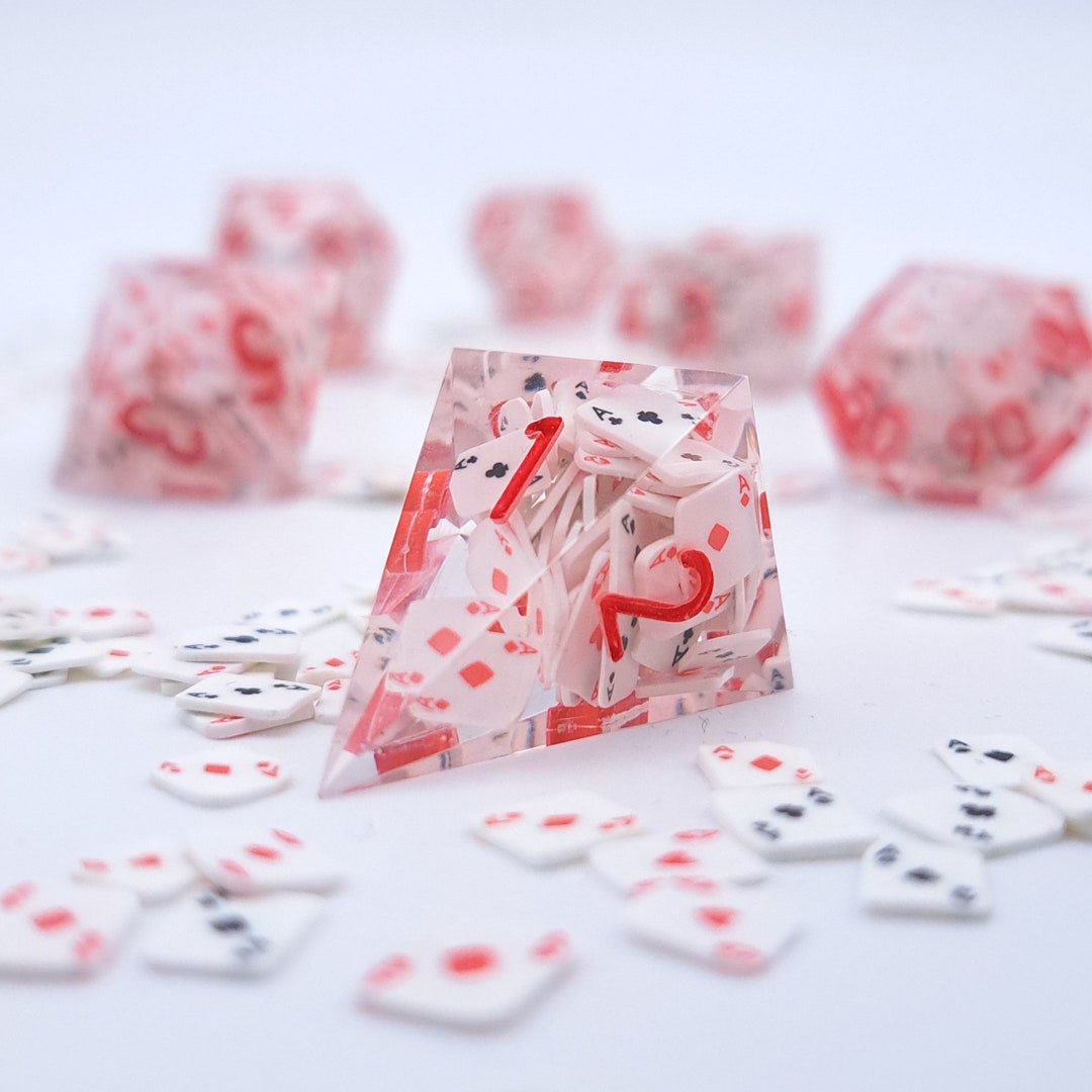 Ace Dice Red,black,gold Ink [handmade Dice Set] - Etsy