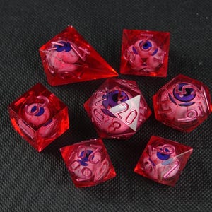 Eye Rolling Dice - 10 Colors - Polyhedral Set [sharp Edge] Hand Made - Etsy