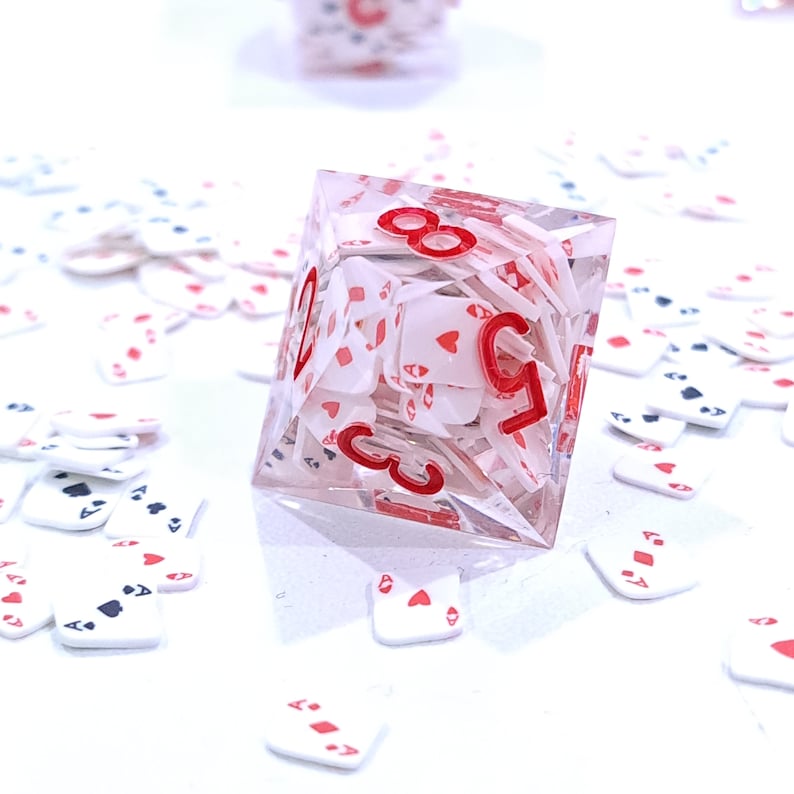 Ace Dice Red,black,gold Ink [handmade Dice Set] - Etsy