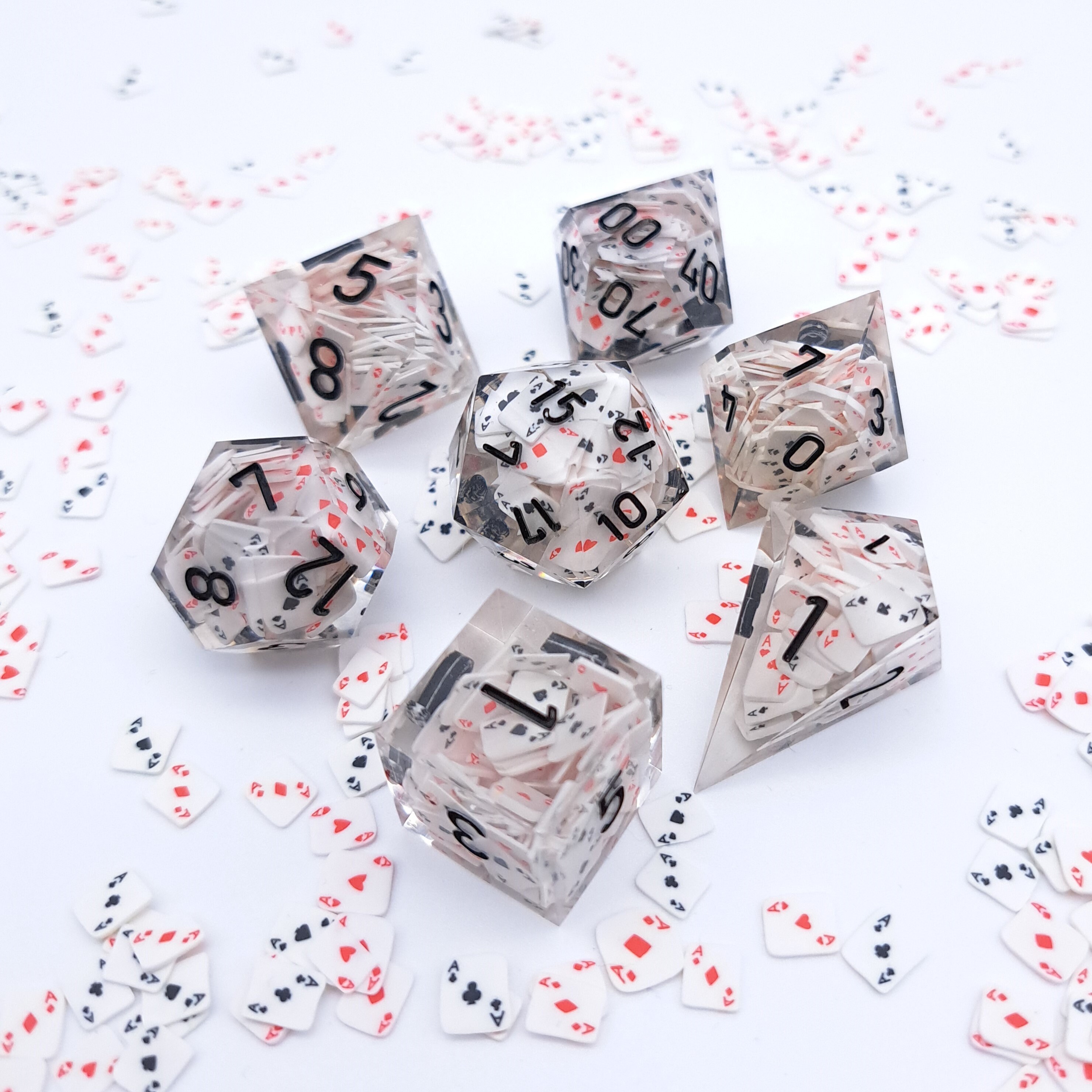 Ace Dice Red,black,gold Ink [handmade Dice Set] - Etsy