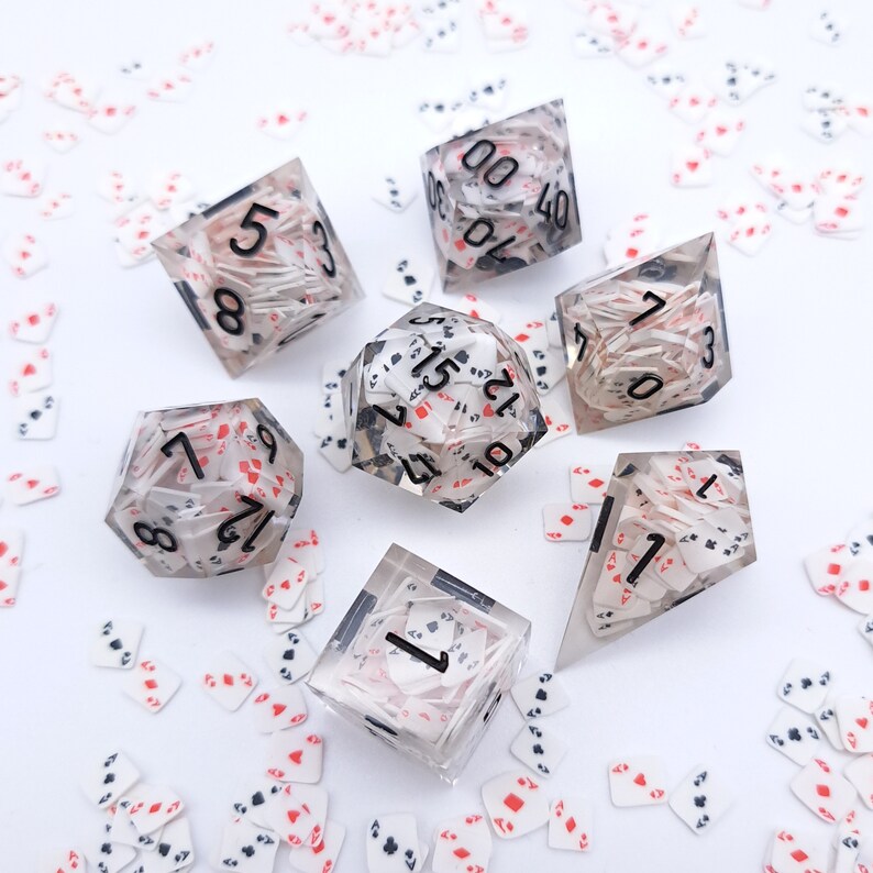 Ace Dice Red,black,gold Ink [handmade Dice Set] - Etsy