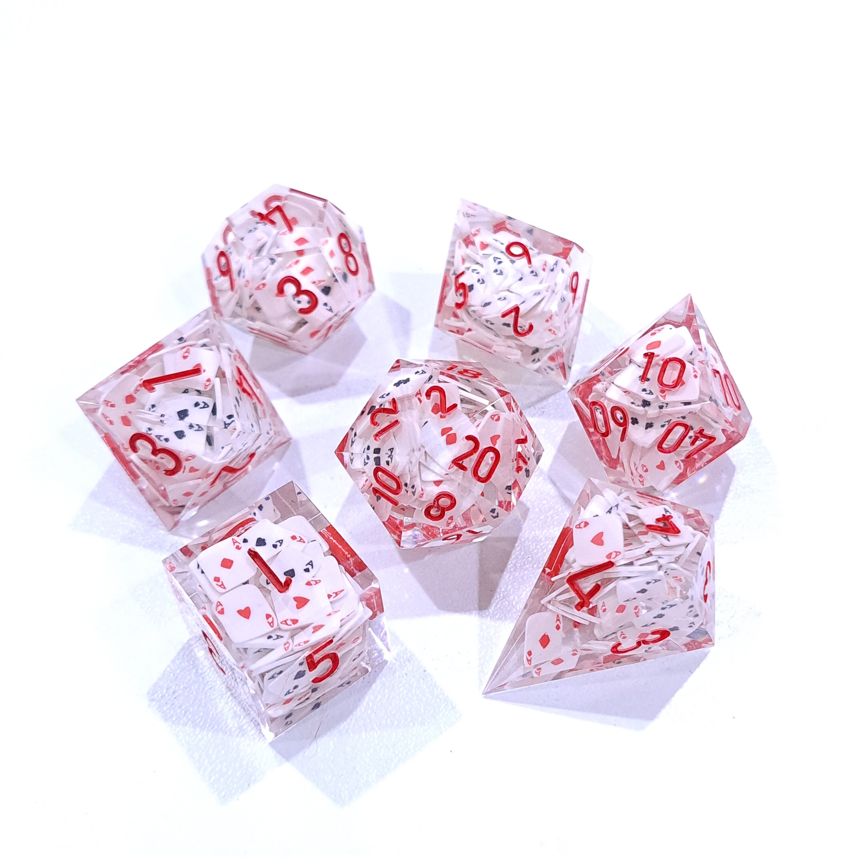 Ace Dice Red,black,gold Ink [handmade Dice Set] - Etsy