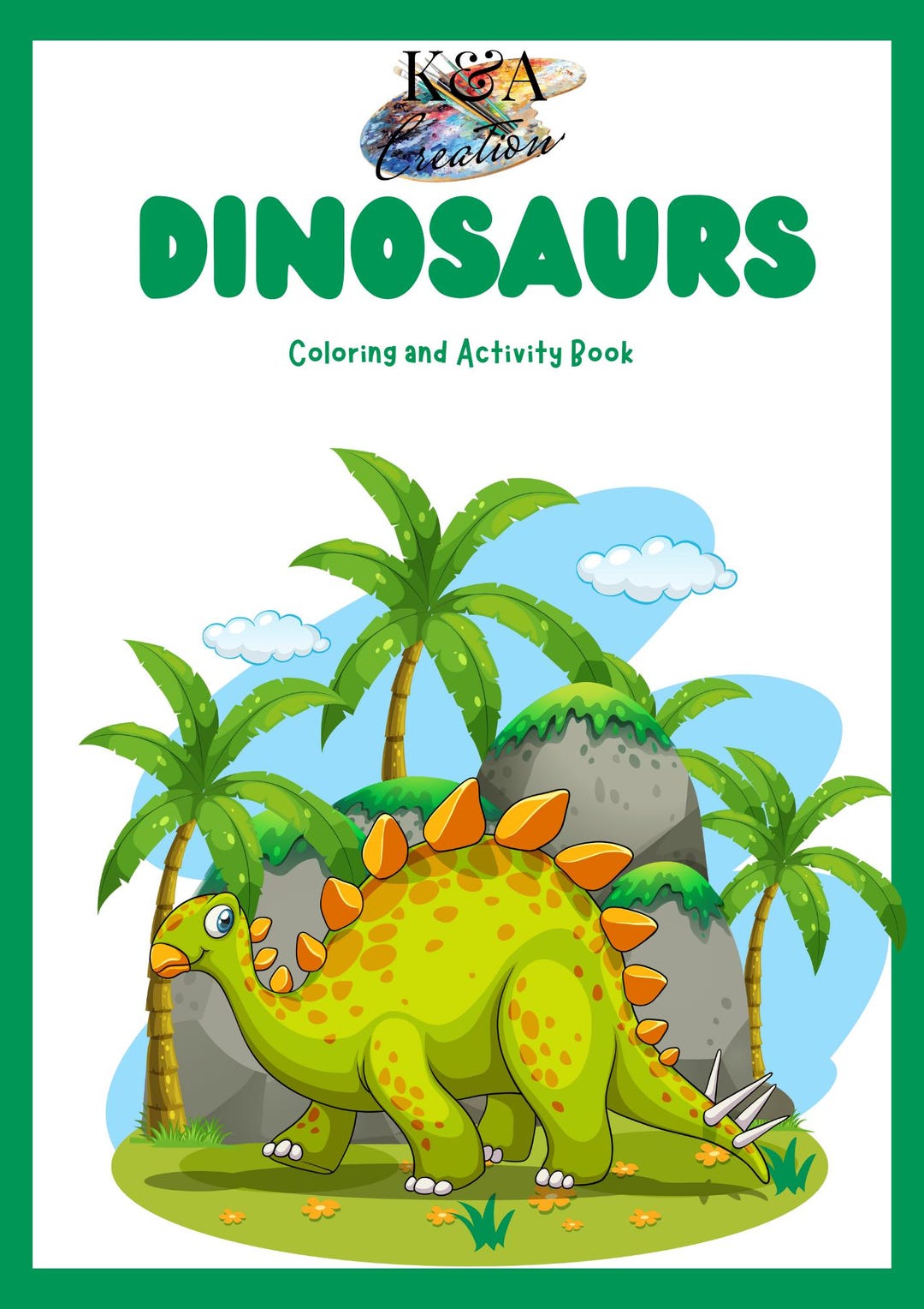 Dinosaur Coloring Activity Book Printable - Etsy