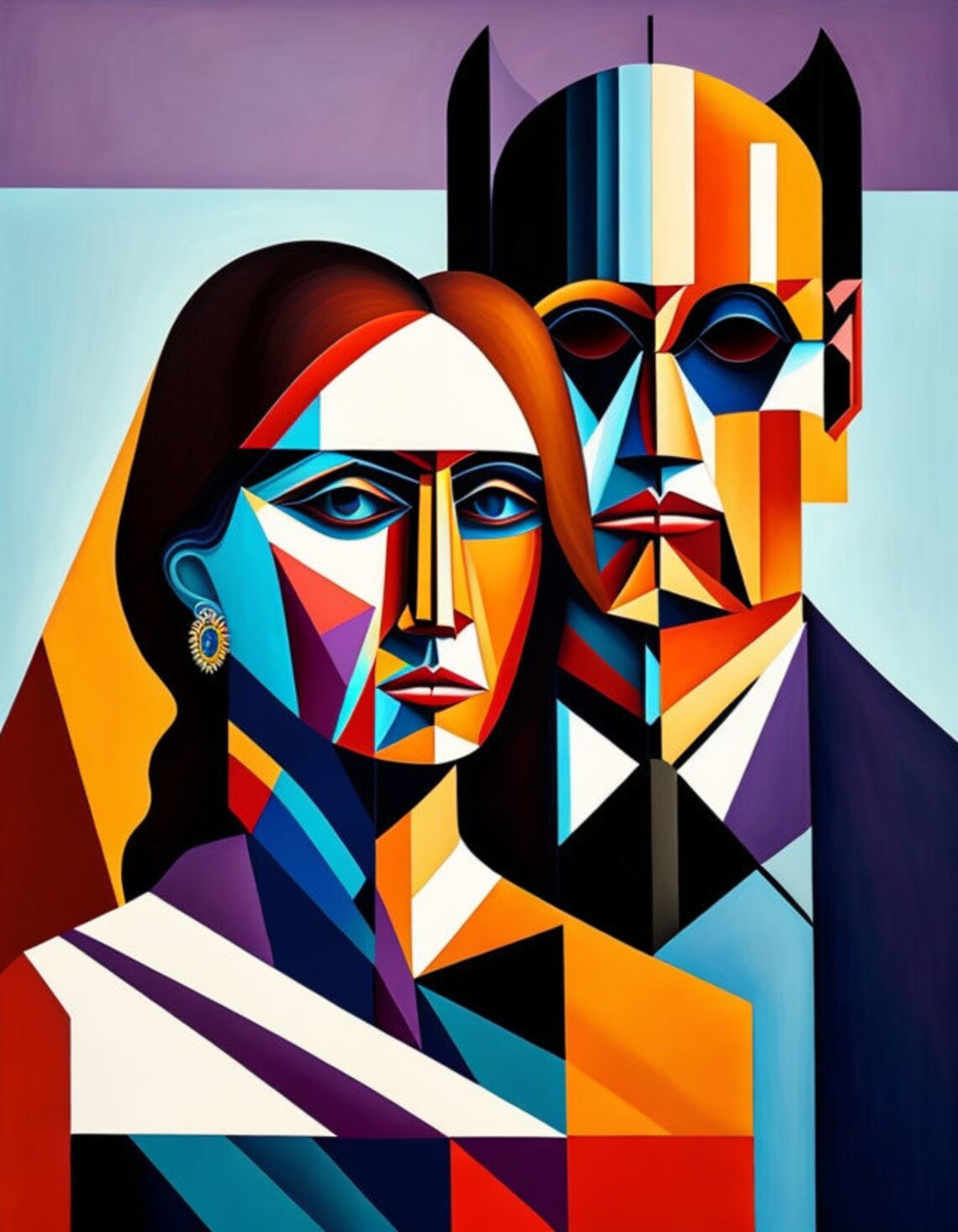 American Gothic "cubic" | Cubism Style | Contemporary Art | AI ...