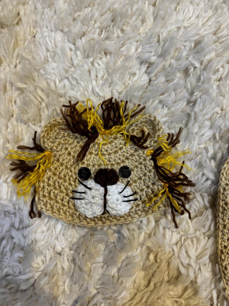 CROCHET PATTERN- Lion Micro Preemie/ NICU Costume, Lion Photo Prop ...