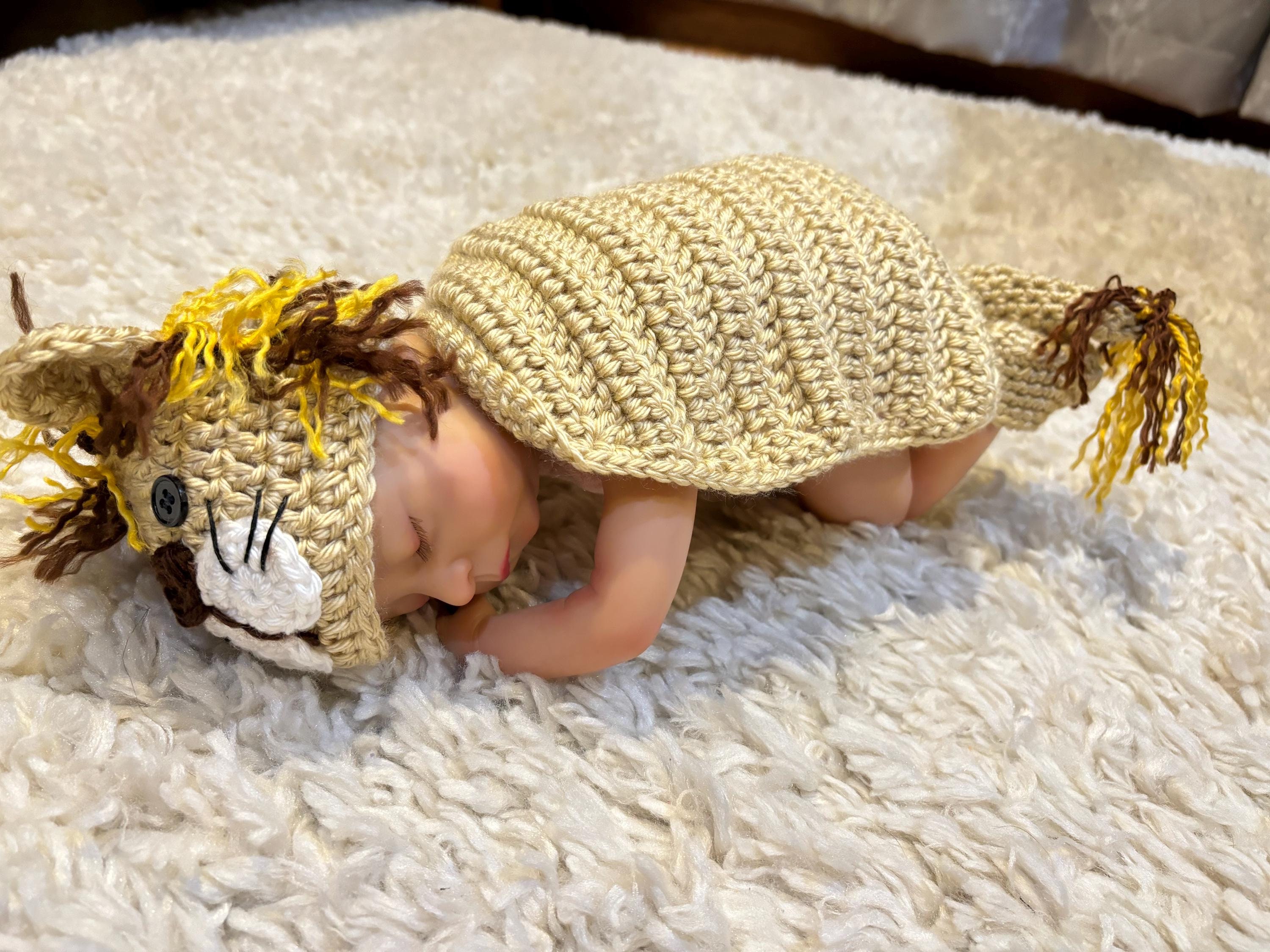 CROCHET PATTERN- Lion Micro Preemie/ NICU Costume, Lion Photo Prop ...