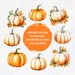 Pumpkin Clipart Watercolor Bundle Cute Fall Watercolor Clip Art Pumpkin ...