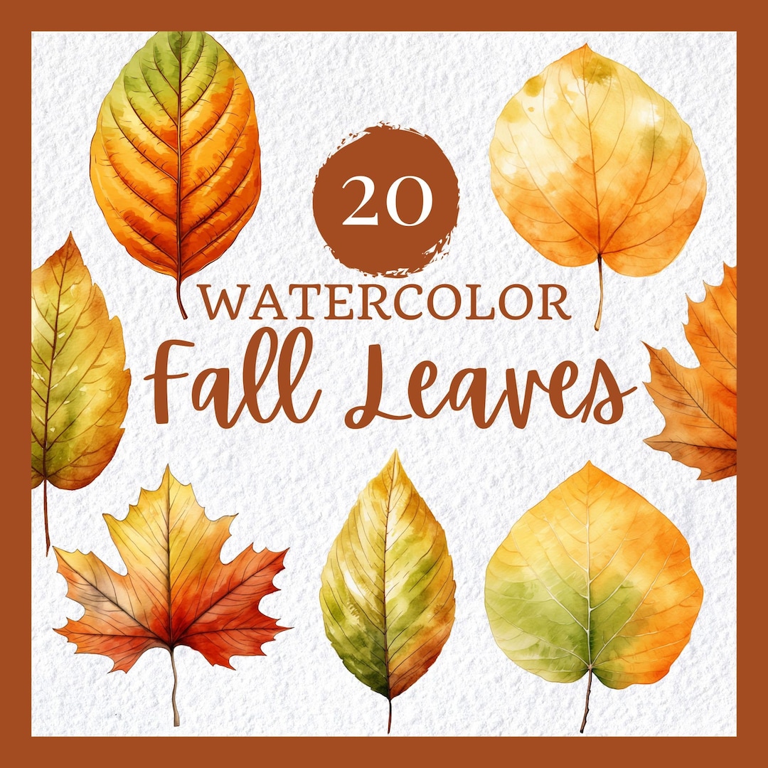 Watercolor Fall Leaves Clipart Fall Leaves Water Color Clip Art ...