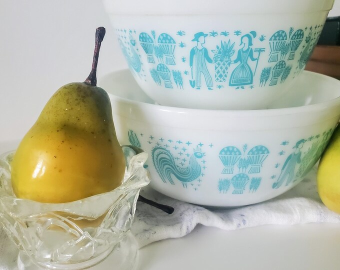 PYREX "amish Butterprint" Pattern - Ovenware Nesting Mixing Bowls - Set ...