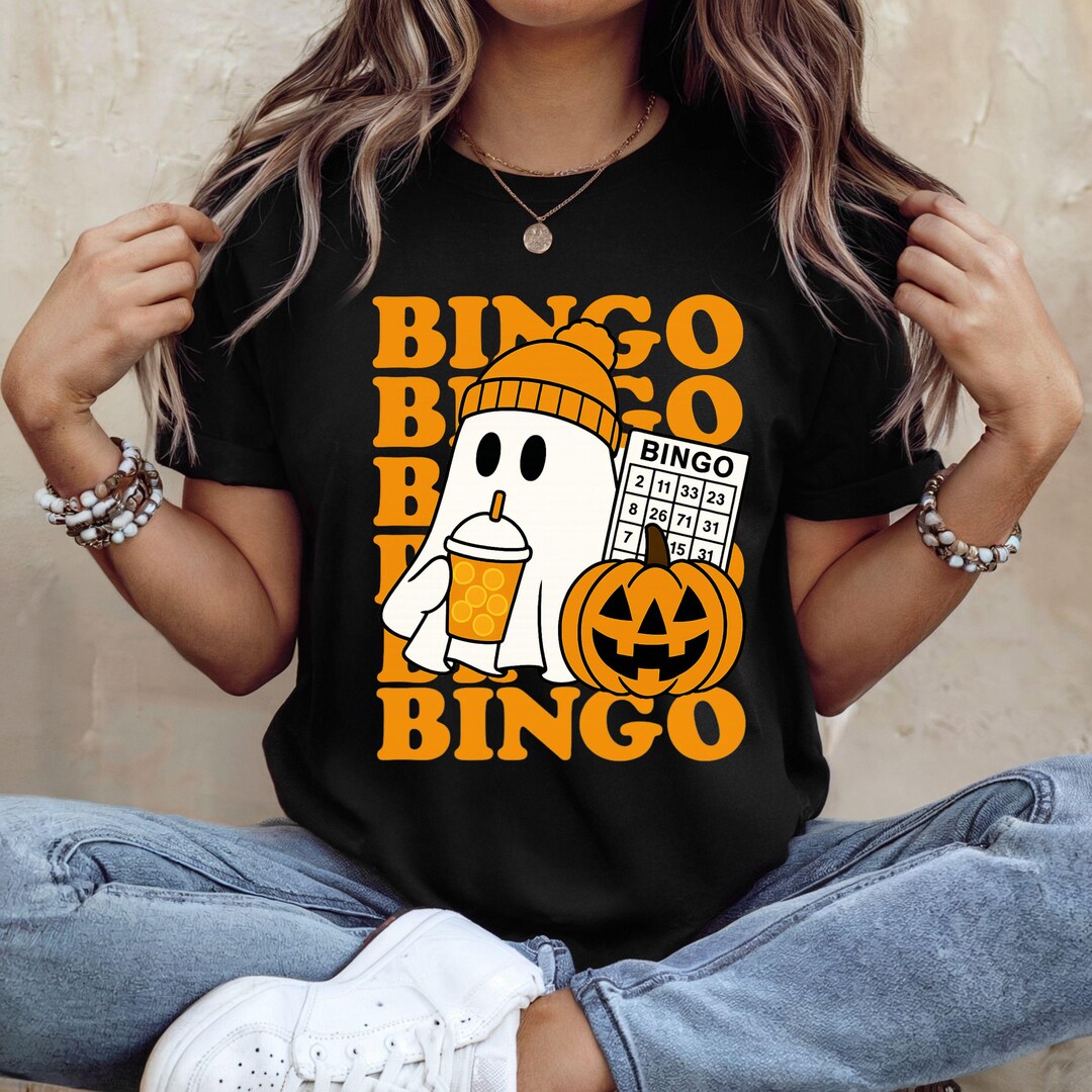 Bingo Shirt,halloween Bingo Shirt, Bingo Lover T-shirt,bingo Crew Shirt ...