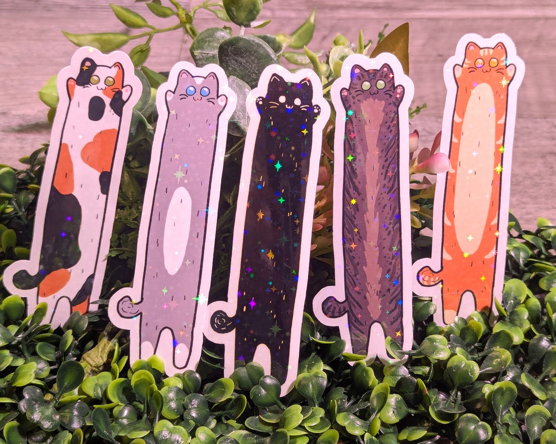 Long Cat Sticker Multiple Colors - Etsy