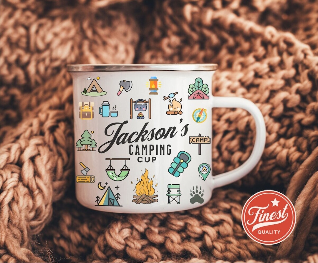 Personalized Camping Mug, Custom Camp Mug, Personalized Name Gift ...