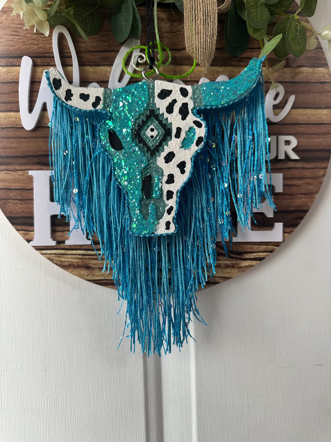 Teal Cow Print Bull Car Freshie - Etsy