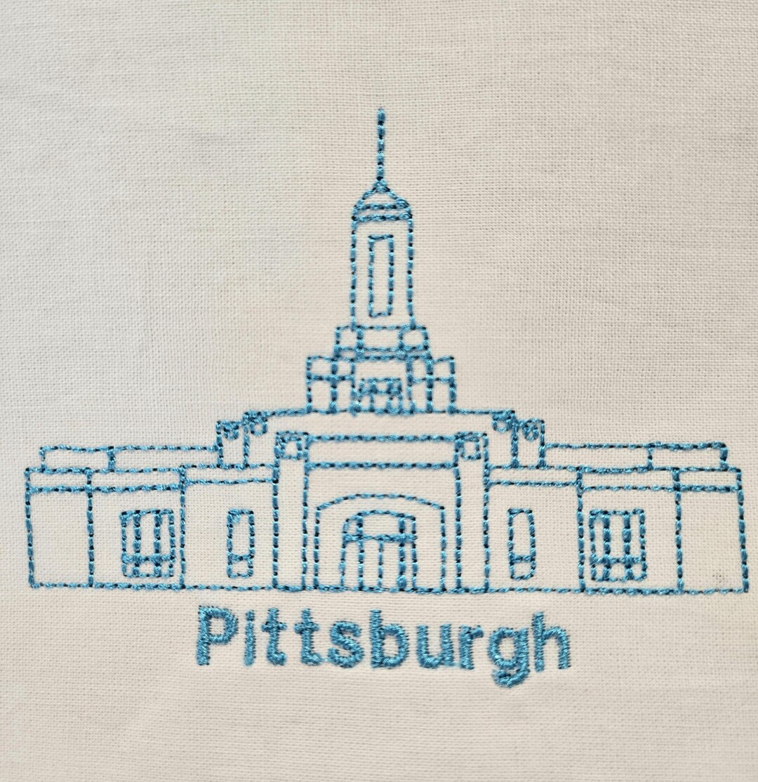 Pittsburgh Pennsylvania Temple Machine Embroidery Pattern - Etsy