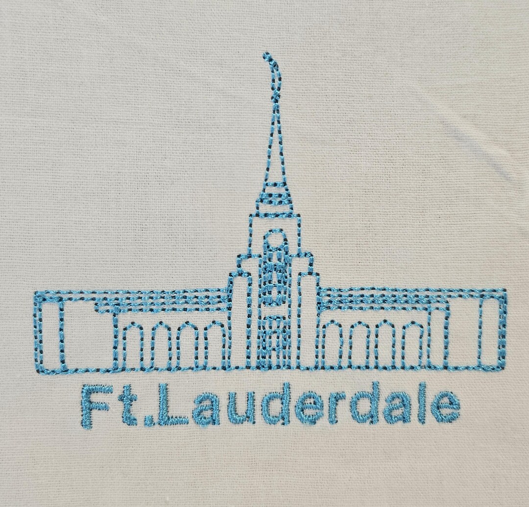 Ft. Lauderdale LDS Temple Machine Embroidery Pattern - Etsy