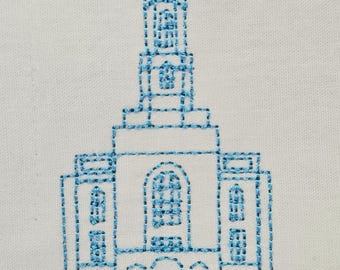 Orem Utah Temple Machine Embroidery Pattern - Etsy