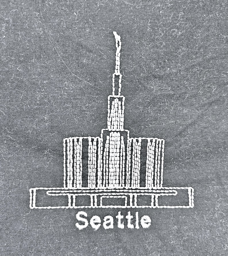 Seattle Temple Machine Embroidery Pattern - Etsy