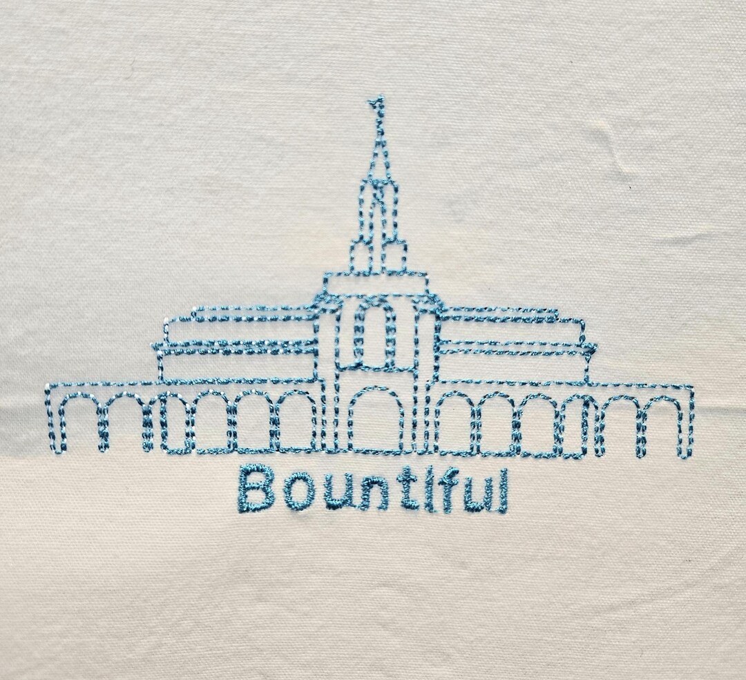 Bountiful Utah Temple Machine Embroidery Pattern - Etsy
