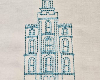 Logan Utah LDS Temple Outline Machine Embroidery Digitized Design Files ...