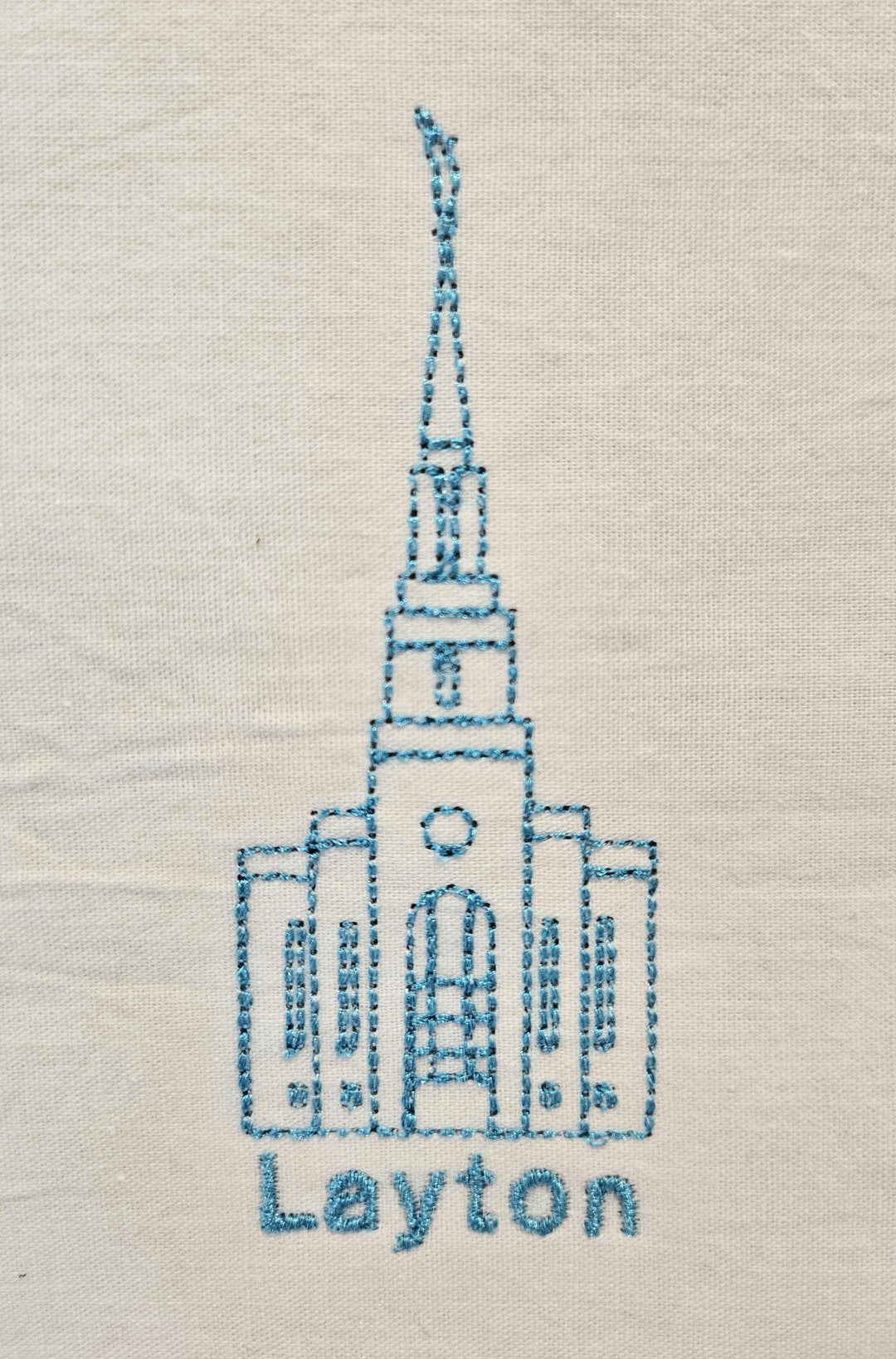 Layton Utah Temple Machine Embroidery Pattern - Etsy