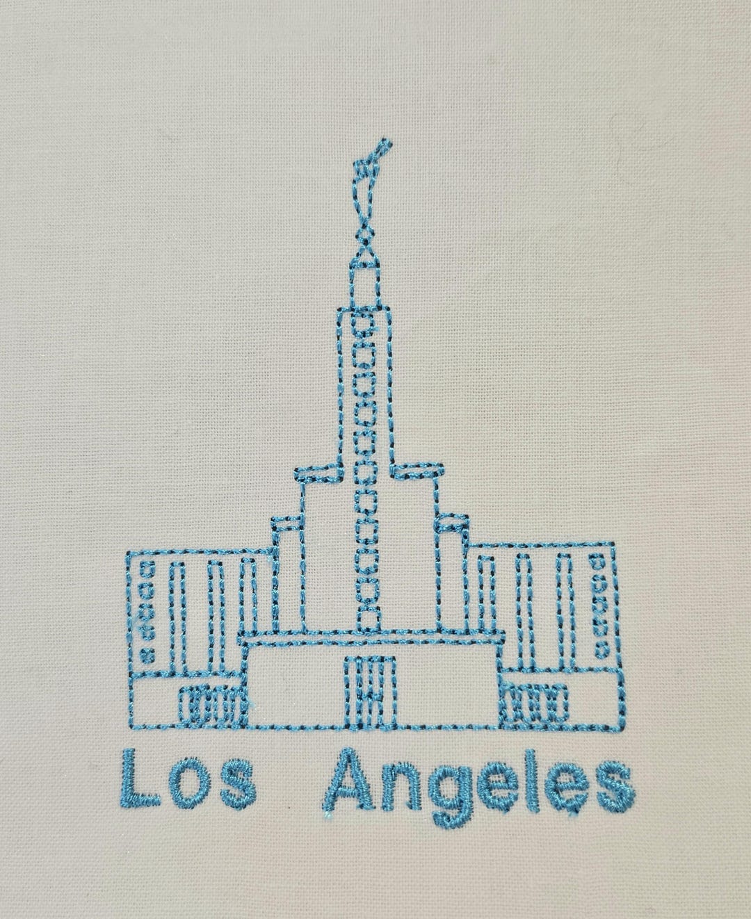 Los Angeles Temple Machine Embroidery Pattern - Etsy