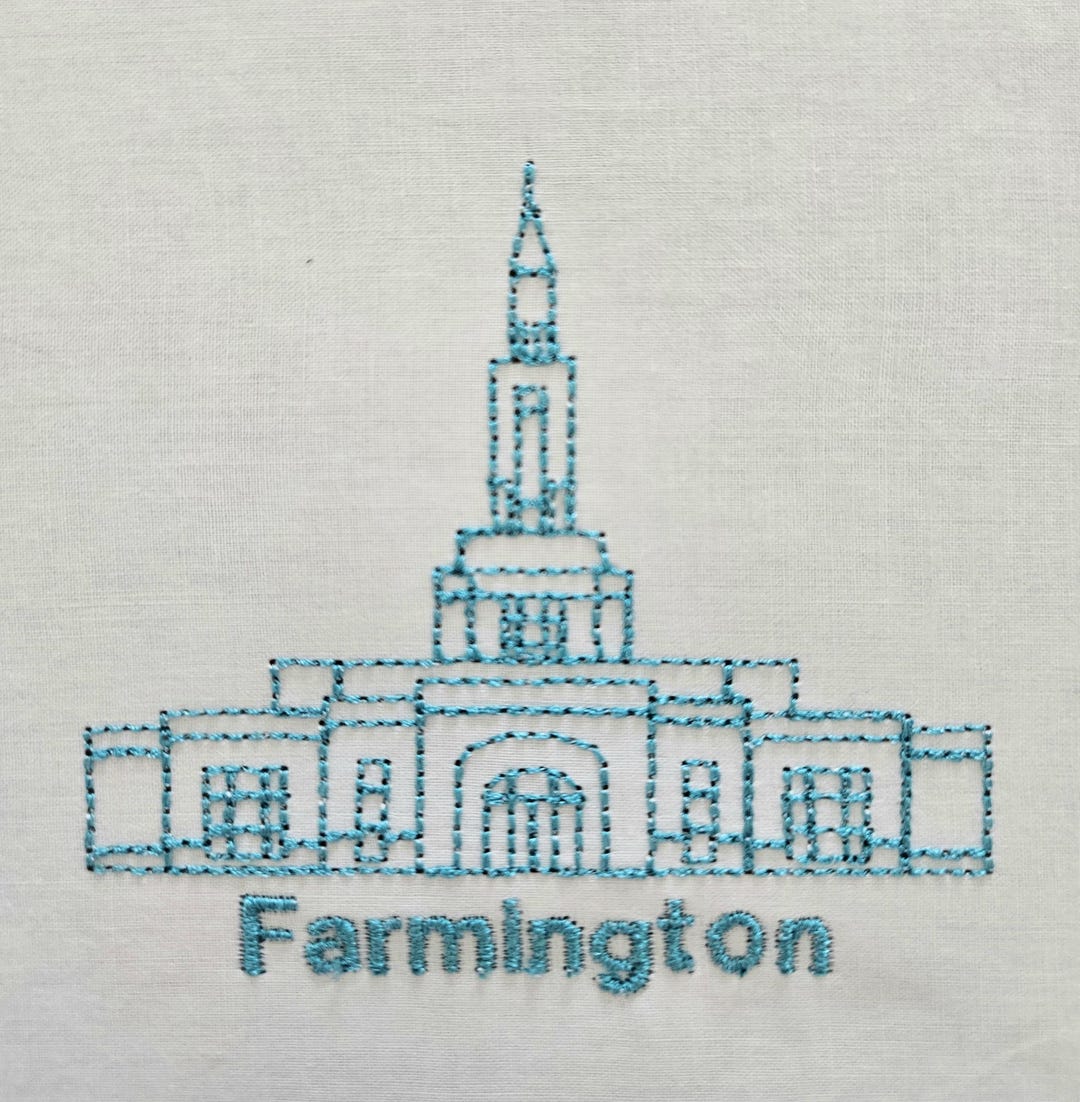 Farmington, NM Temple Machine Embroidery Pattern - Etsy
