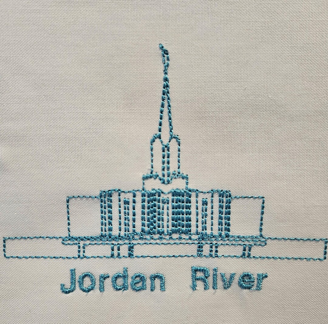 Jordan River Utah LDS Temple Machine Embroidery Pattern - Etsy