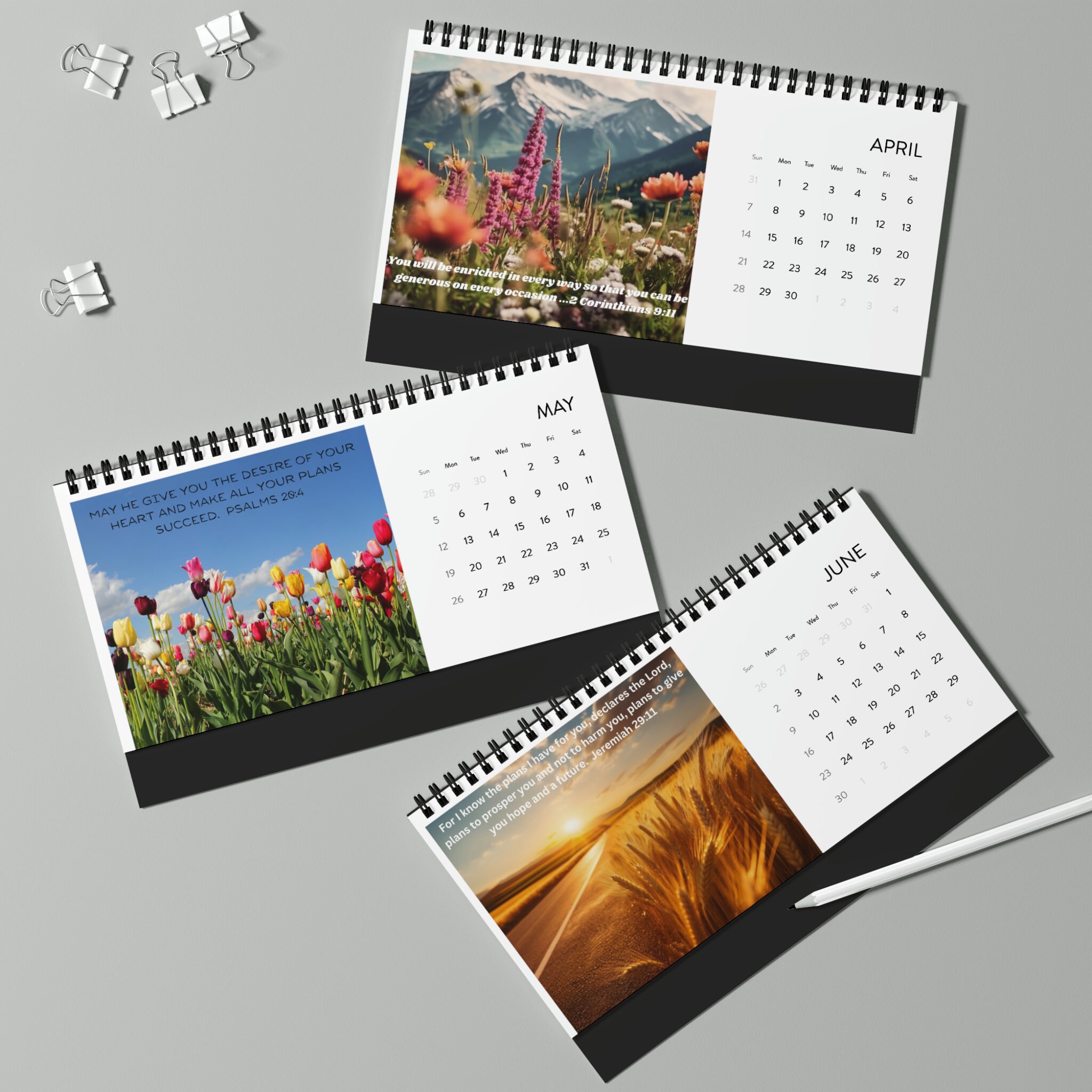 2024 Inspirational Desktop Calendar - Etsy