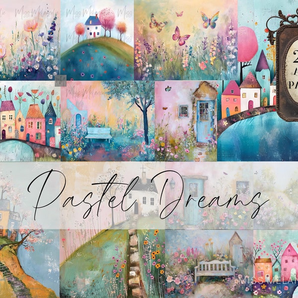 Whimsical Houses Painting - Etsy