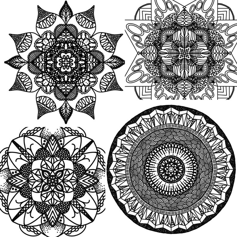 Printable Mini Mandala Coloring Book - Etsy