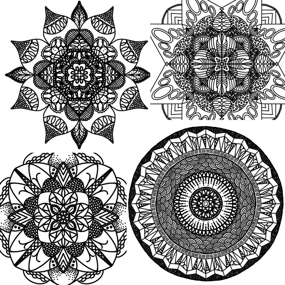 Printable Mini Mandala Coloring Book - Etsy