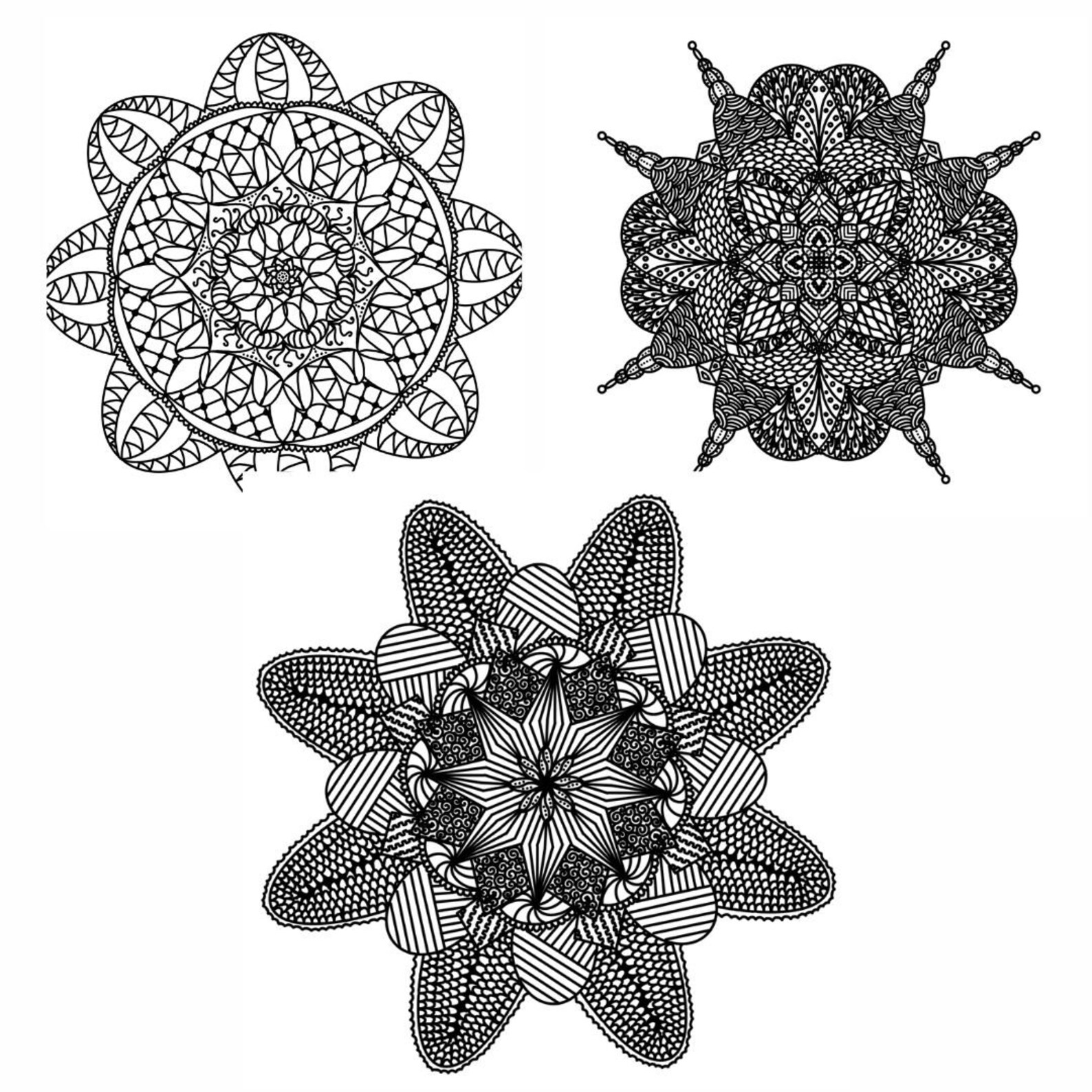 Printable Mini Mandala Coloring Book - Etsy