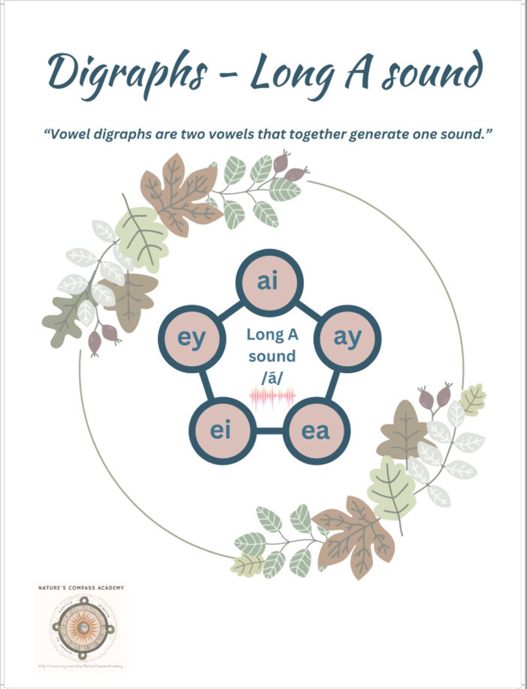 Long A Vowel Digraph Diphthong Poster and Worksheet ai Ay - Etsy