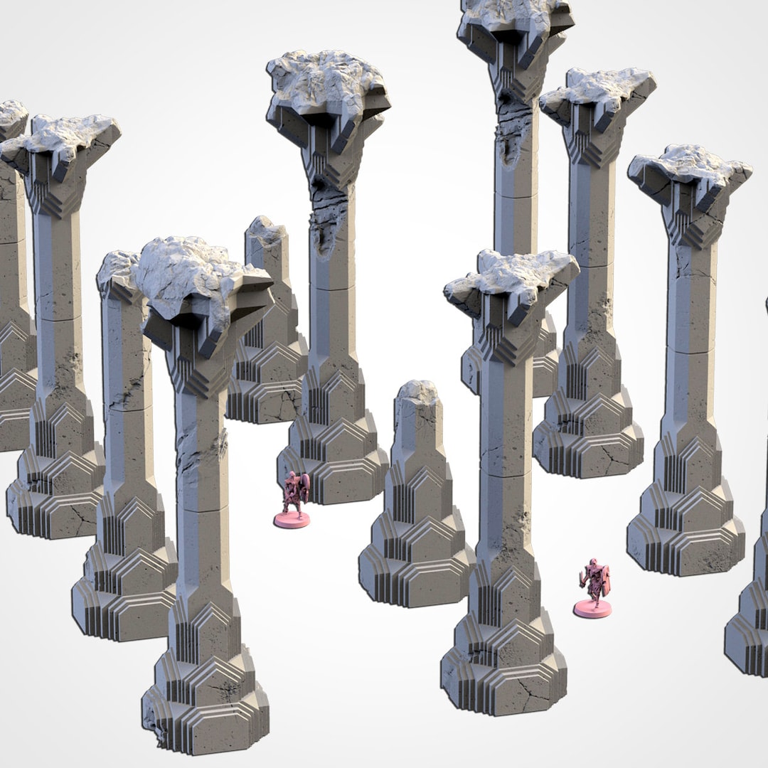 Dwarven Columns, Fantasy Terrain (32/28mm) - Etsy