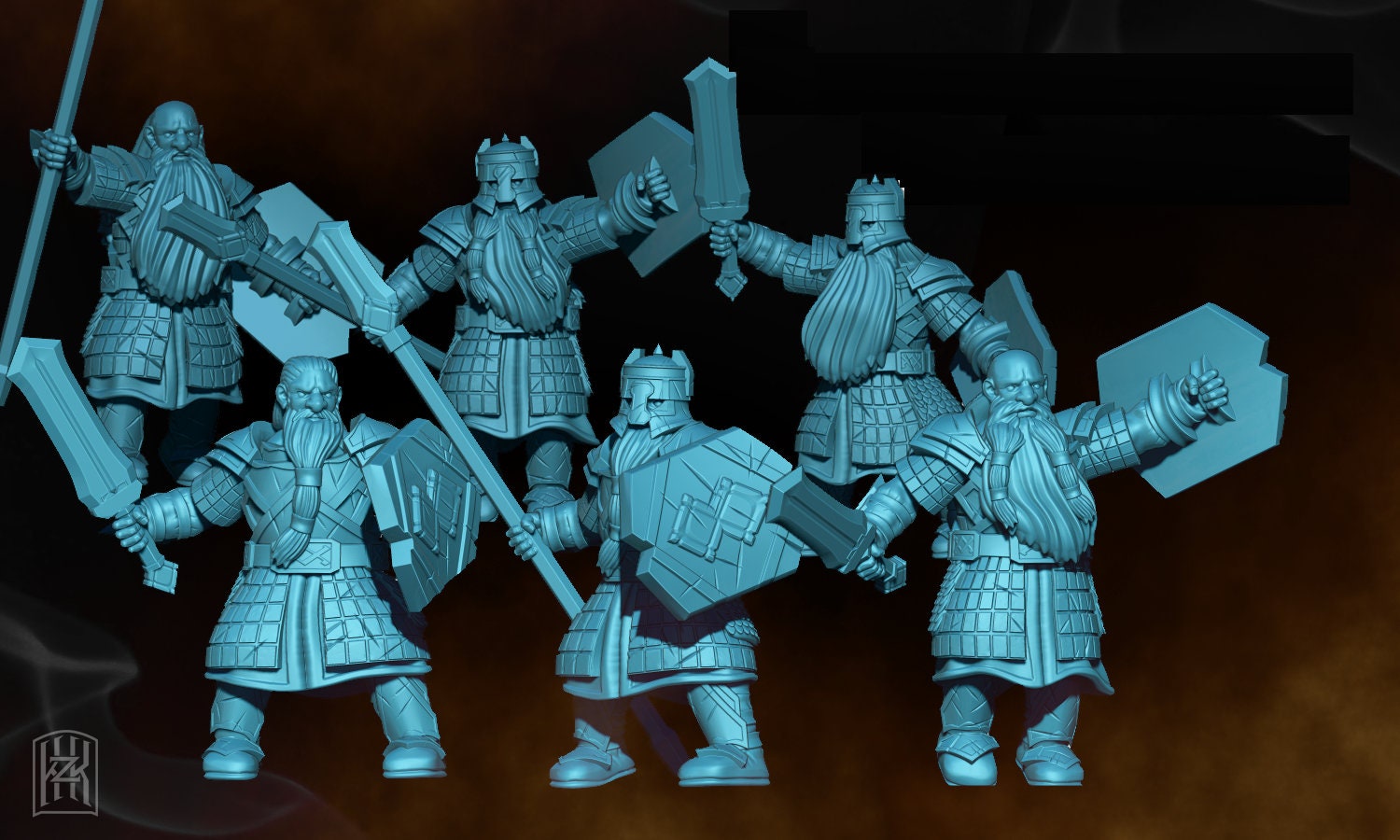 Stonehand Dwarves With Spear or Sword - Etsy
