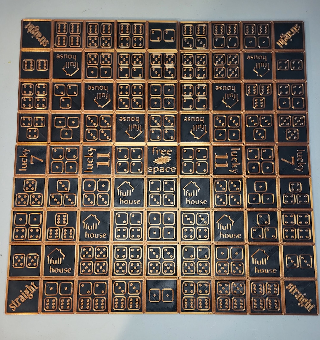 Dice Poker Board - Etsy