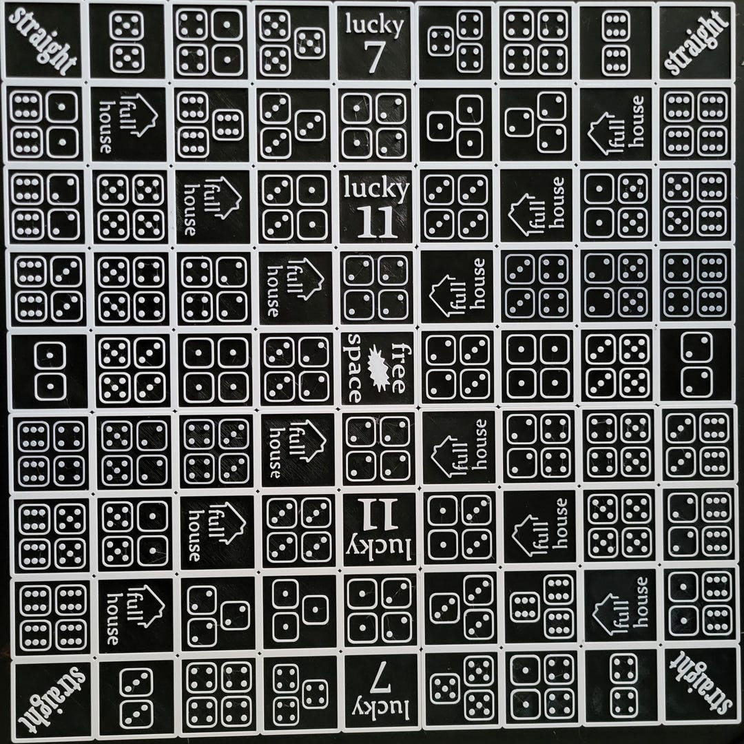 Dice Poker Board - Etsy