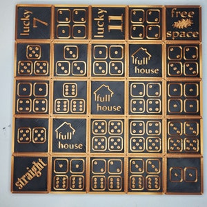 Dice Poker Board - Etsy