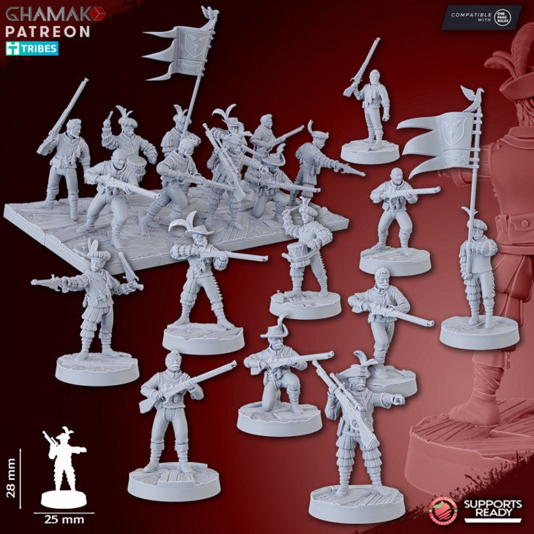 28mm Empire Arquebusiers/crossbows/archers: Wtow/wfb Proxy - Etsy UK